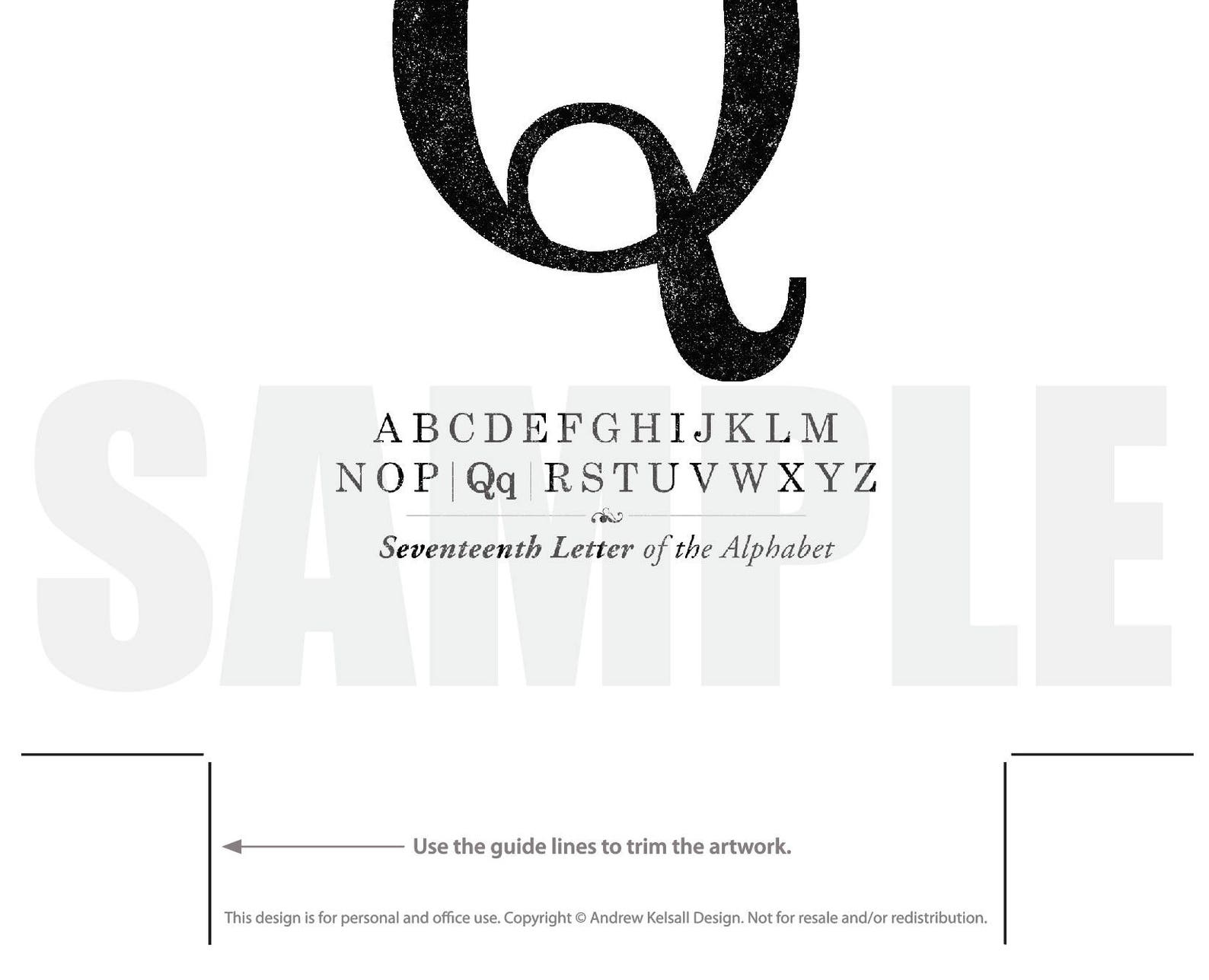 Alphabet Artwork Q, Q Alphabet Poster, Letter Q Print, Q Initial ...