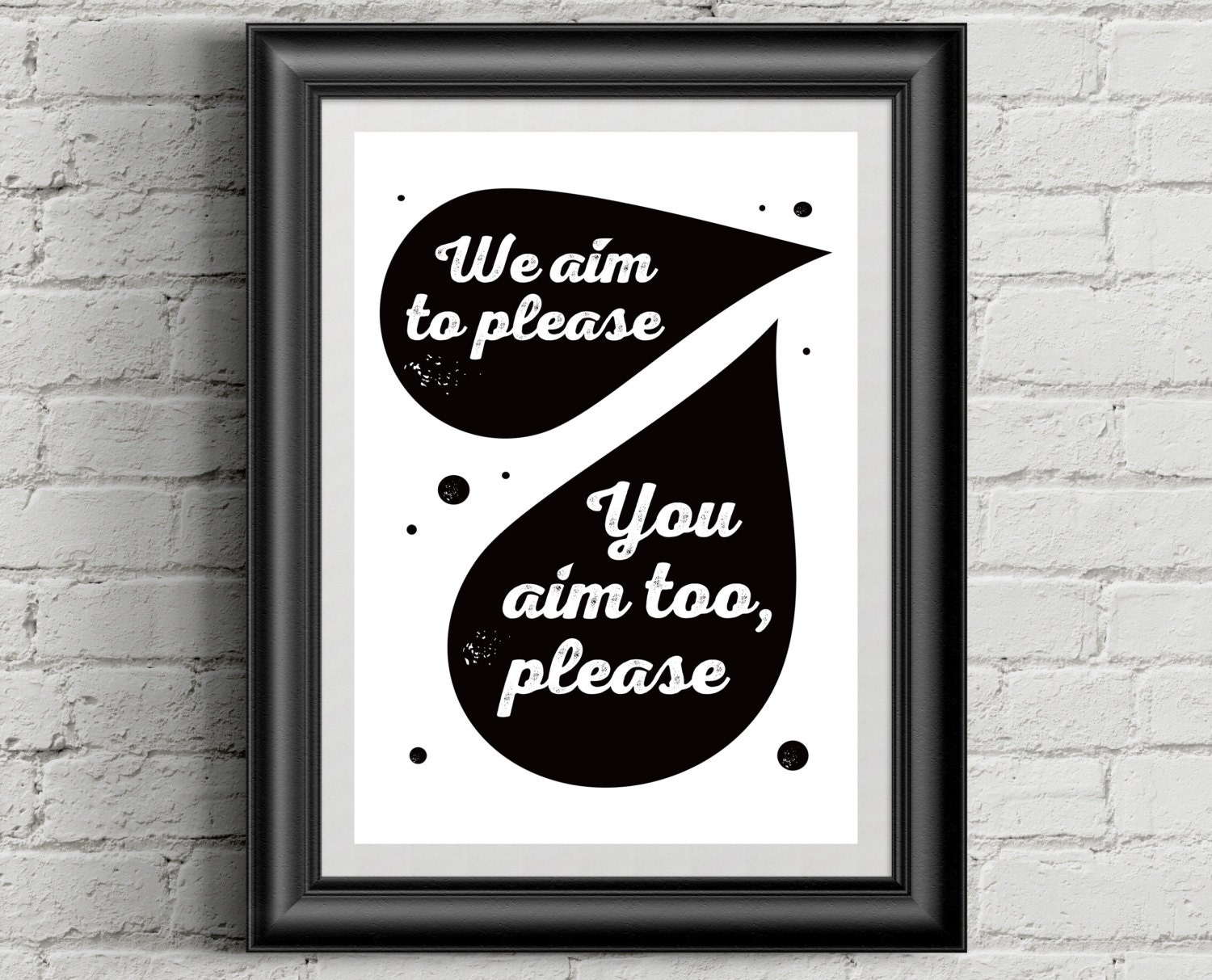 We Aim to Please Funny Bathroom Sign, Toilet Funny Sign Restroom Signs ...
