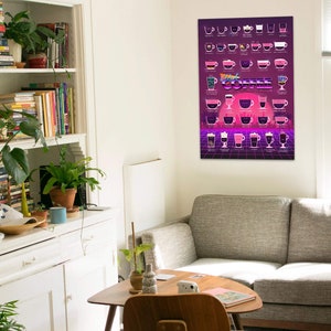 80s Style Coffee Types Chart Totally Tubular Rad Eighties - Etsy