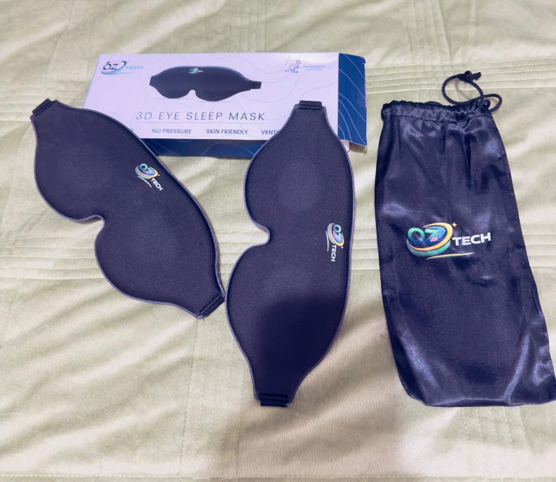 3D Memory Foam Sleep Eye Mask – Zero Pressure Blackout Blindfold With ...