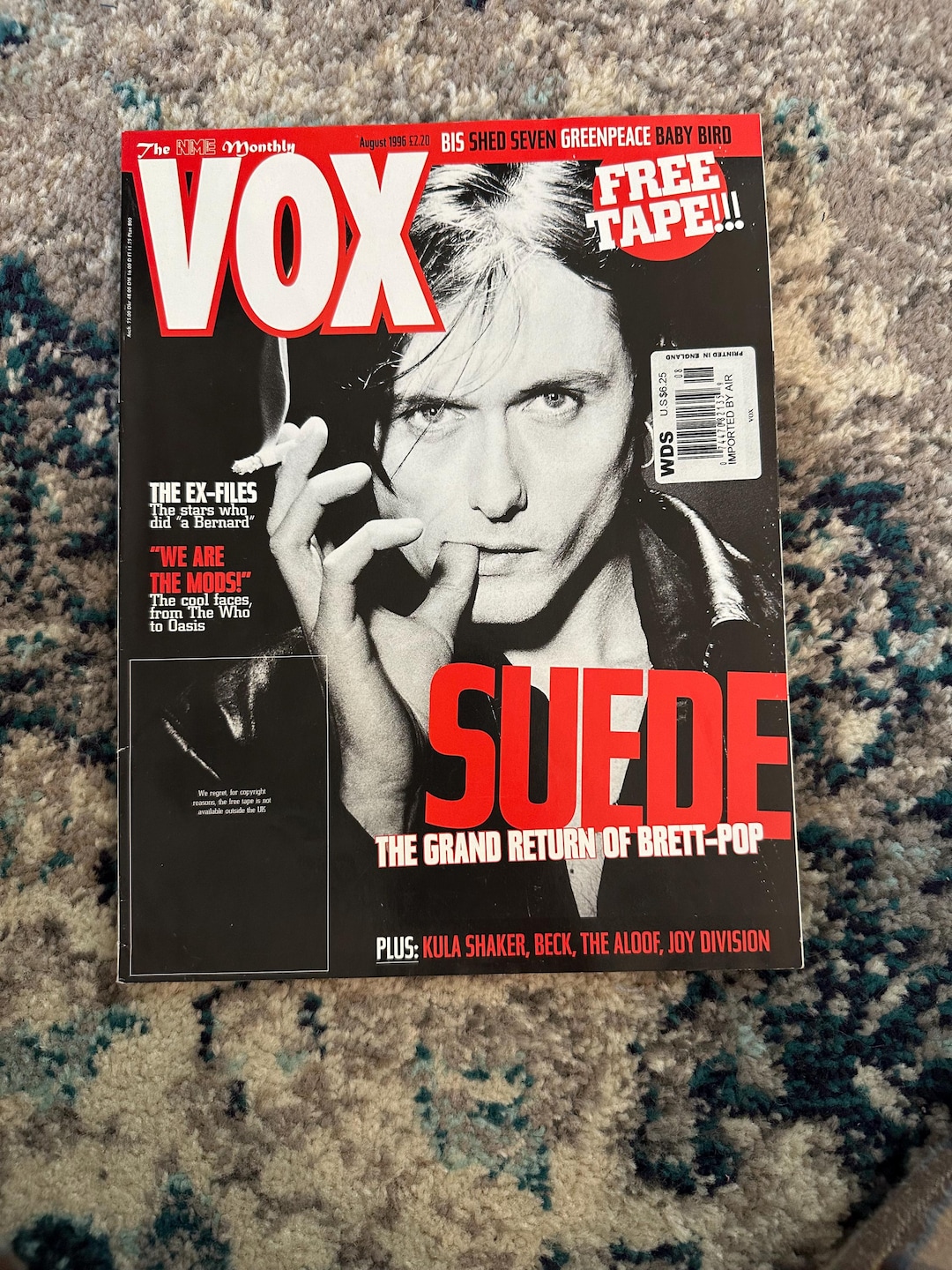 Vox Magazine | August 1996 | Brett Anderson From Suede - Etsy