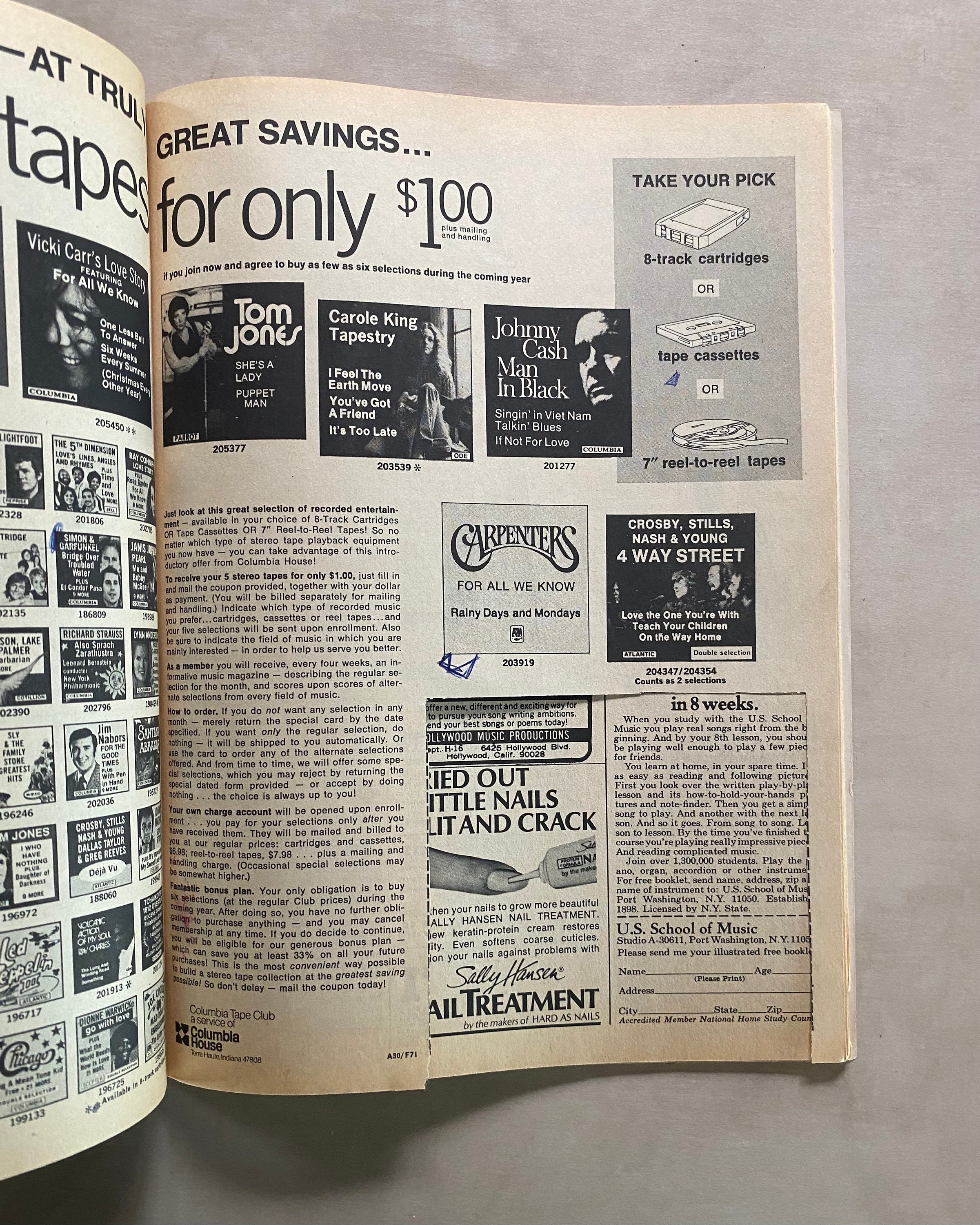 TV and Movie Screen Magazine November 1971 - Etsy