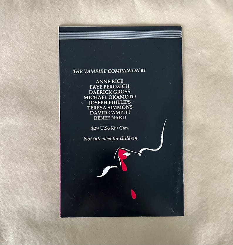 Innovation Comic Anne Rice the Vampire Companion 1 1990 - Etsy