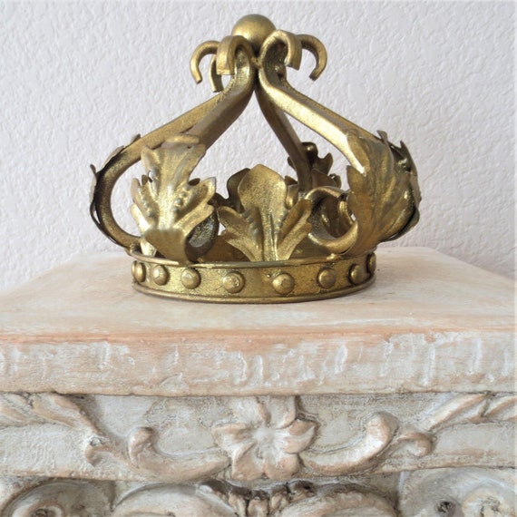 Architectural Crown Gilded Metal Display Piece - Etsy