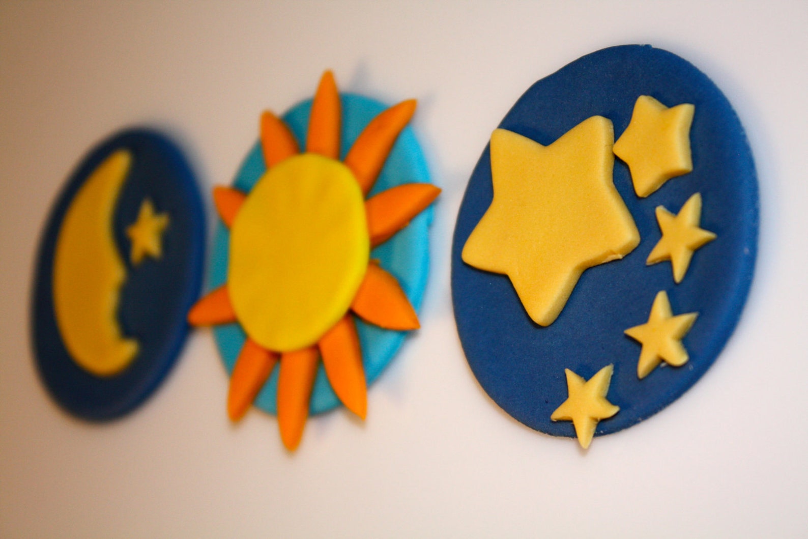 SUN, MOON, STARS - Fondant Cupcake, and Cookie Toppers - 1 Dozen - Etsy