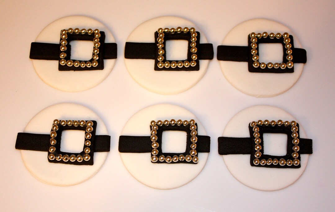 Fondant FRENCH BUCKLE BLING - Cupcake, and Cookie Toppers - 1 Dozen - Etsy