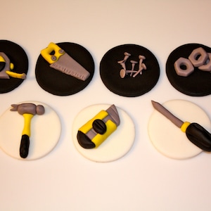 HANDYMAN TOOL SET - Fondant Cupcake, and Cookie Toppers - 1 Dozen - Etsy