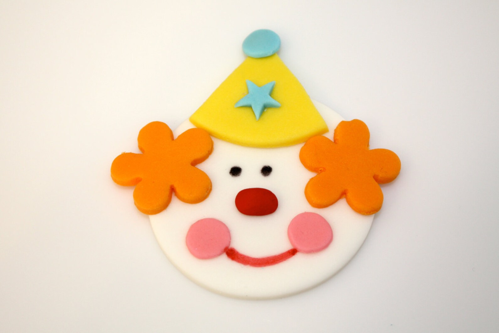 CIRCUS CLOWN - Fondant Cupcake, and Cookie Toppers - 1 Dozen - Etsy