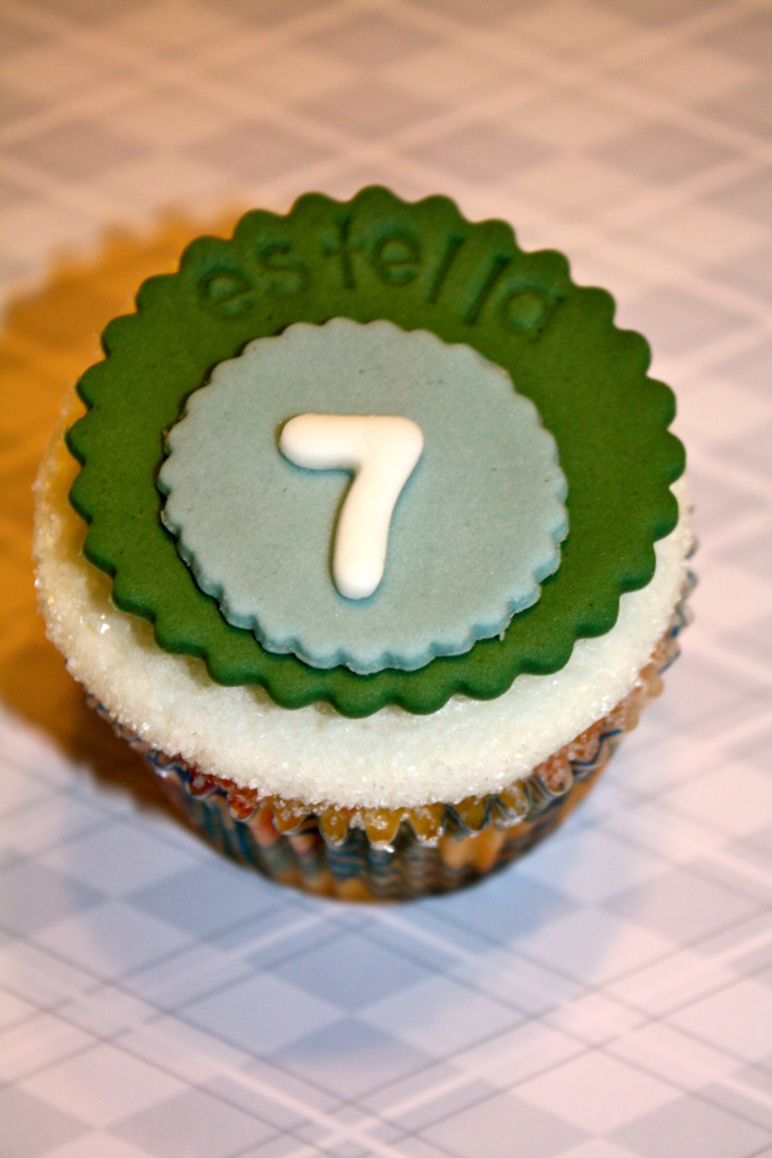 NAME and AGE MONOGRAM Fondant Cupcake and Cookie Tops 1 - Etsy