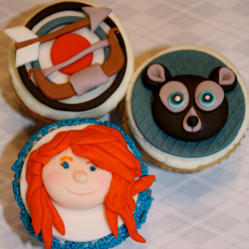Fondant BRAVE ARCHERY Cupcake and Cookie Toppers 1 Dozen - Etsy