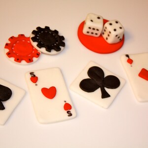 POKER GAME PLAYER - Fondant Cupcake, and Cookie Toppers - 1 Dozen - Etsy