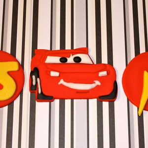 Fondant RED RACE CAR - Cupcake, and Cookie Toppers - 1 Dozen - Etsy