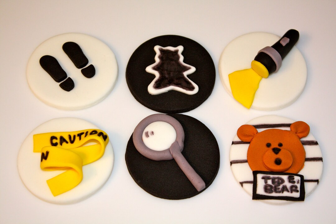 DETECTIVE CRIME SPY - Fondant Cupcake, and Cookie Toppers - 1 Dozen - Etsy