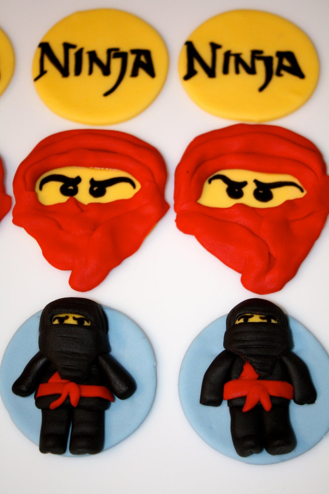 KARATE NINJA MEN Fondant Cupcake and Cookie Toppers 1 - Etsy