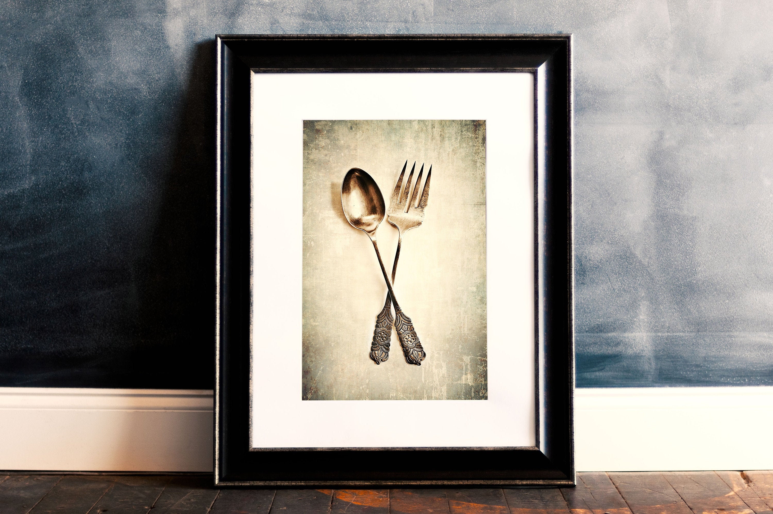 Vintage Fork & Spoon Print, Silverware Art, Modern Farmhouse Decor - Etsy