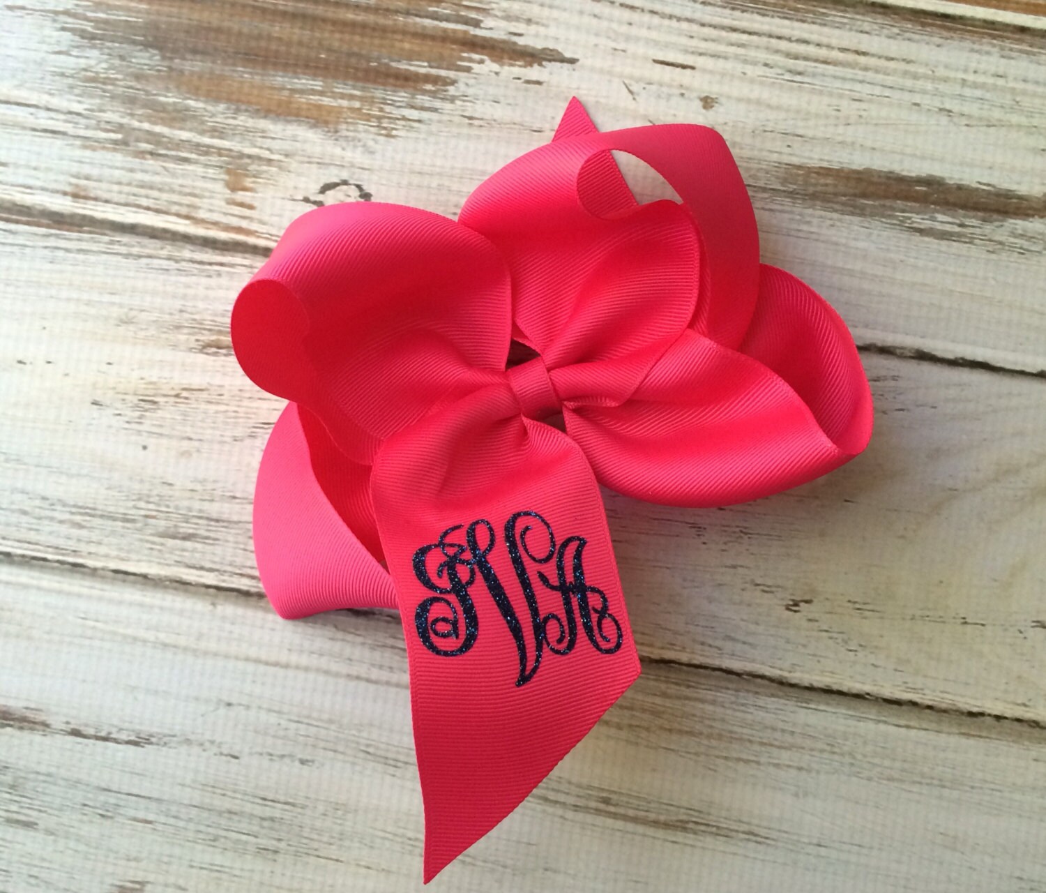 Monogram Hair Bow Monogrammed Hair Bows Monogrammed gifts | Etsy