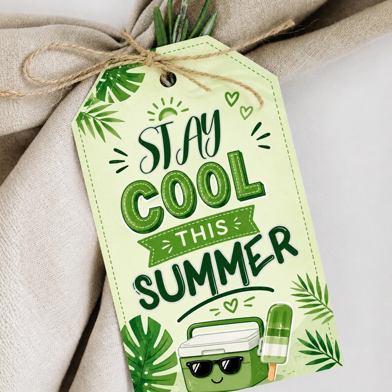 Stay Refreshed This Summer Gift Tag | Editable Canva Template (digital ...