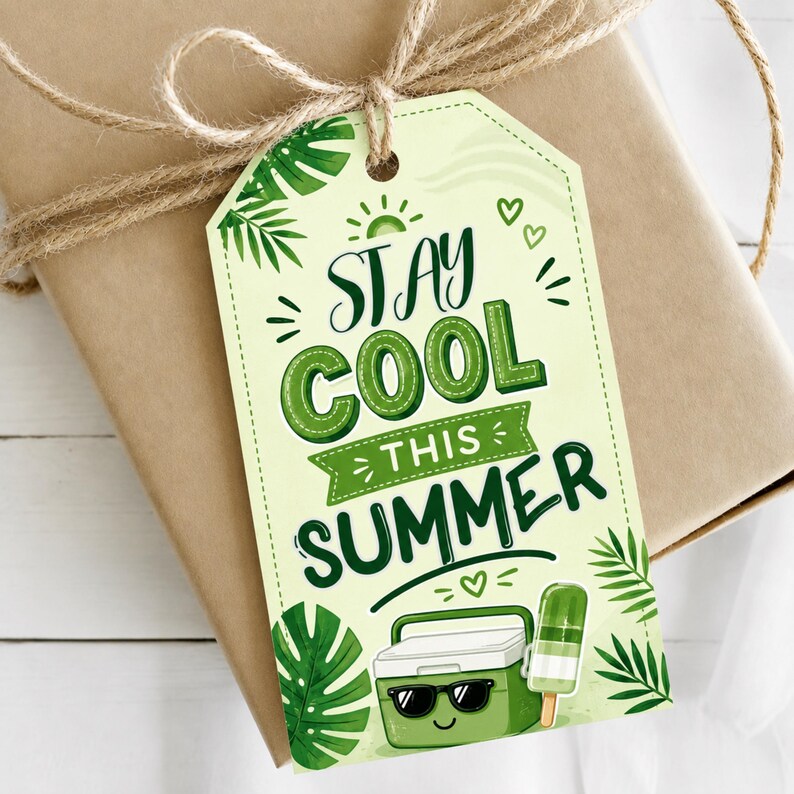 Stay Refreshed This Summer Gift Tag | Editable Canva Template (digital ...