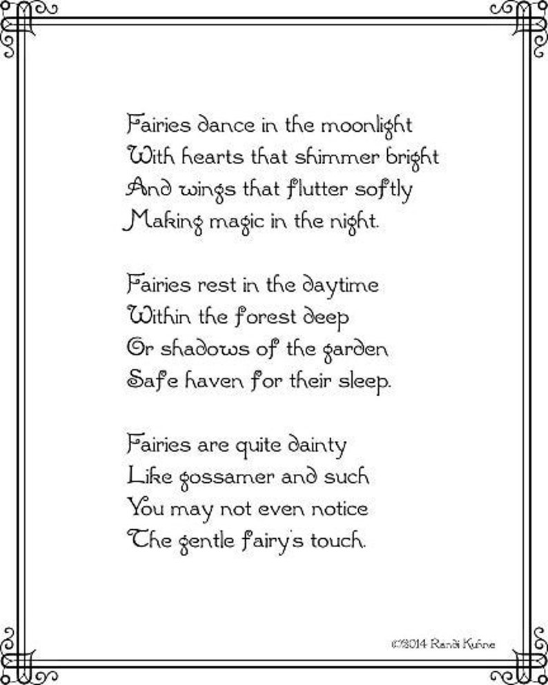 Fairies Dance in the Moonlight, Black and White, 8x10, Original Fairy ...