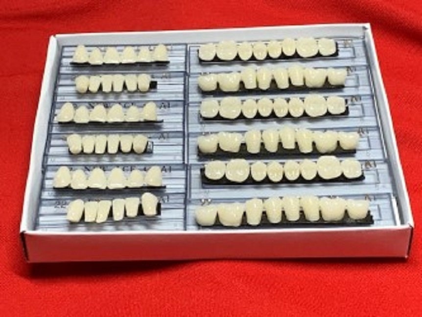 3 sets/ 12 Card of Acrylic Resin Teeth Shade A1 size 22. | Etsy