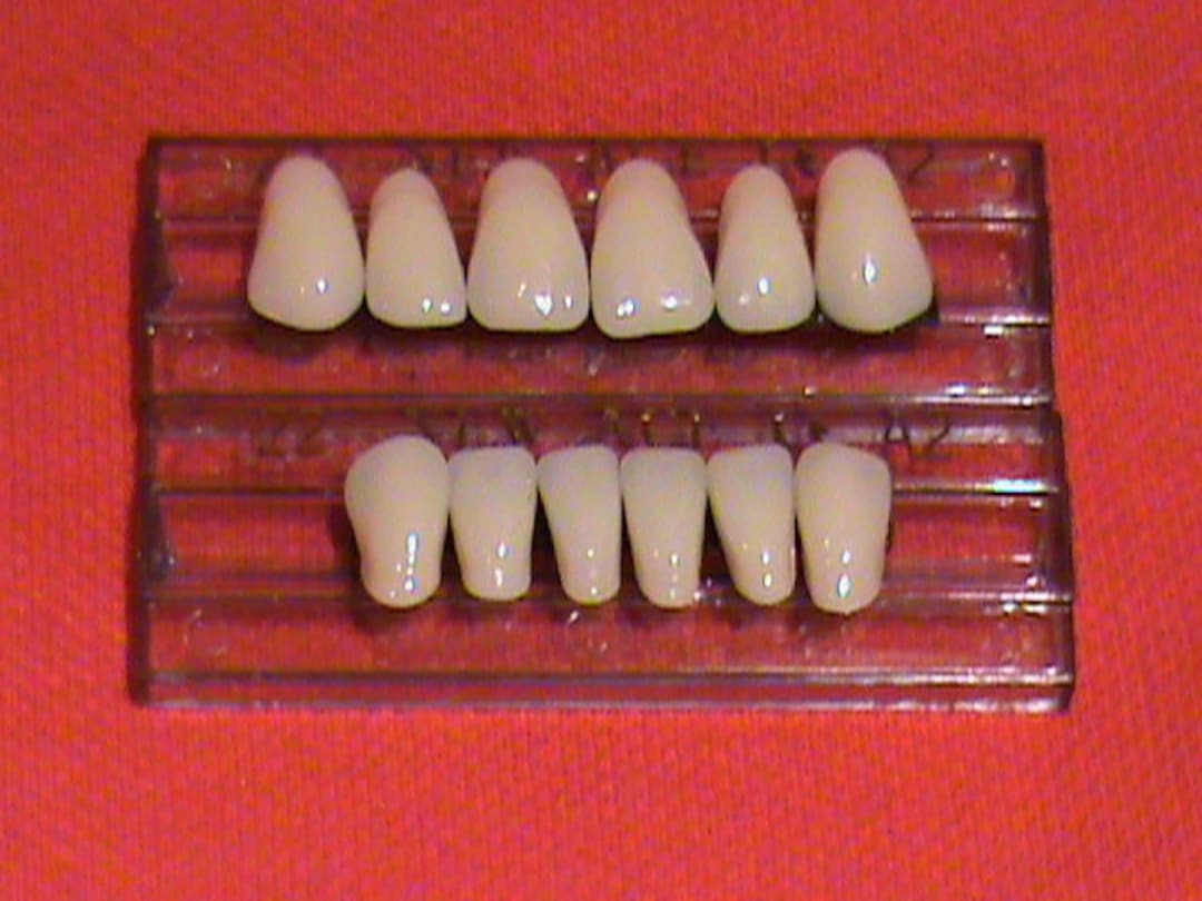 One Set of Anterior Acrylic Resin Denture/false Teeth Shade A3, Size 22 ...