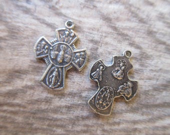 1pc Scapular Medal 4 Way Cross pendant Sterling Silver 925 | Etsy