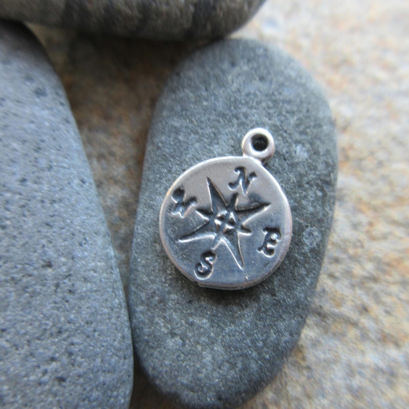 Compass Charm - Etsy