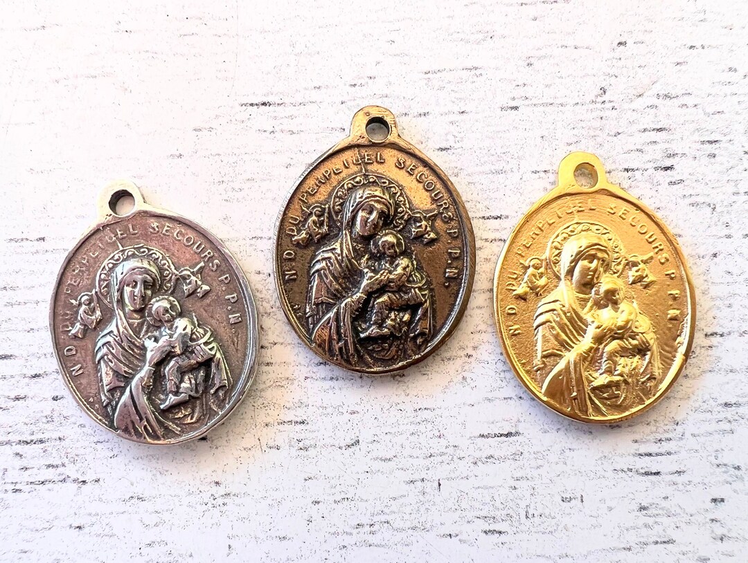1pc Our Lady of Perpetual Help Pendant Sterling Silver/bronze/gold ...