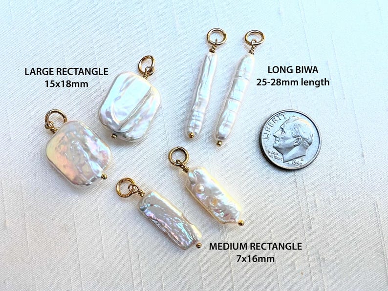 1pc Freshwater Pearl Dangle/ Unique Interchangeable Earring Charms ...