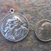 1pc St. Joseph St. Anne Pendant Sterling Silver Oxidized 24mm Round ...