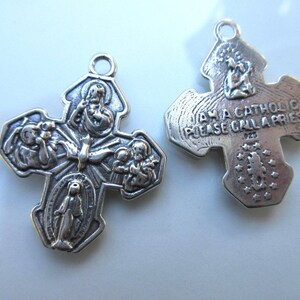 1pc Scapular Medal 4 Way Cross Pendant Sterling Silver Vintage - Etsy