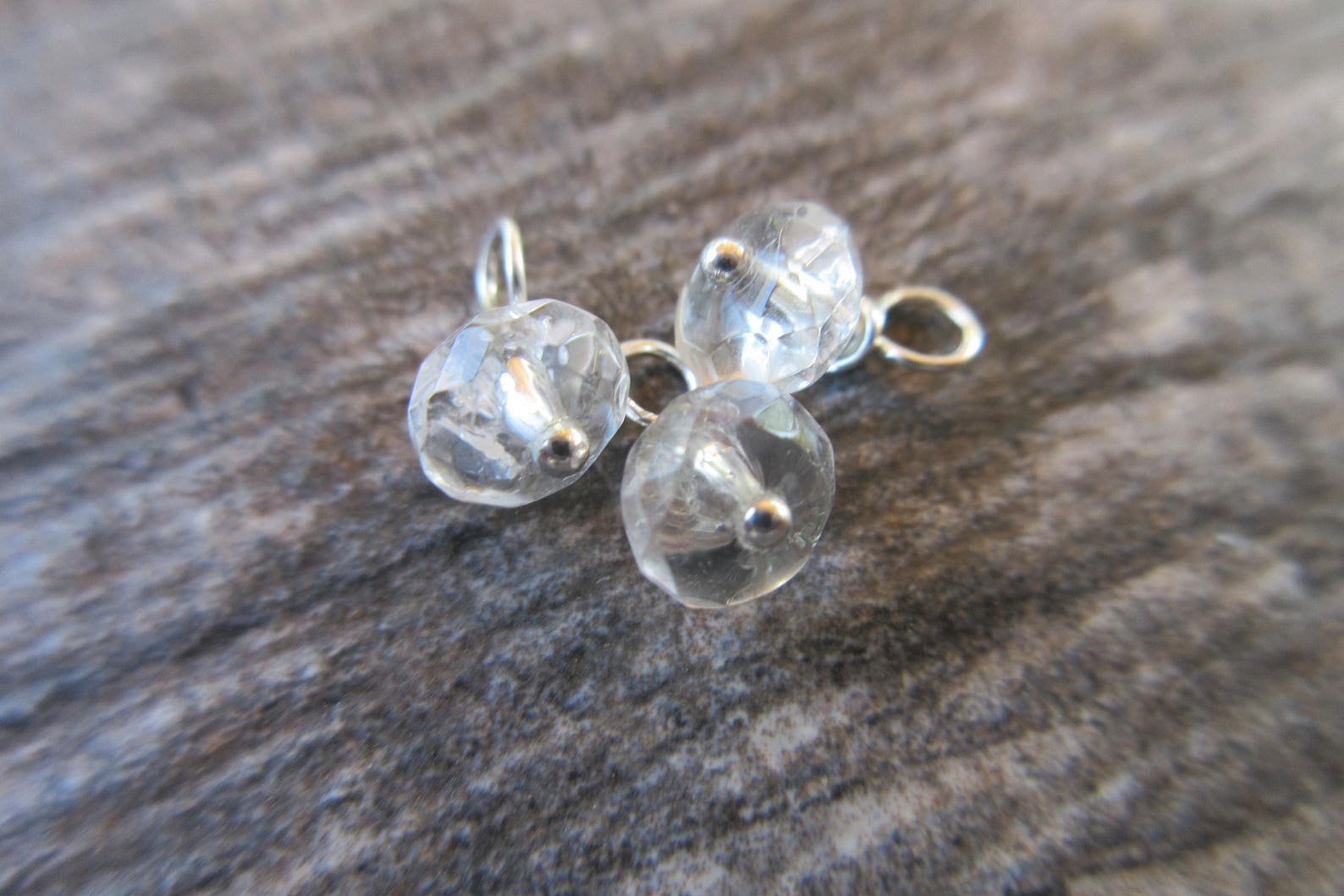 Faceted Clear Crystal Quartz Dangles 6mm X 3mm Rondelle - Etsy