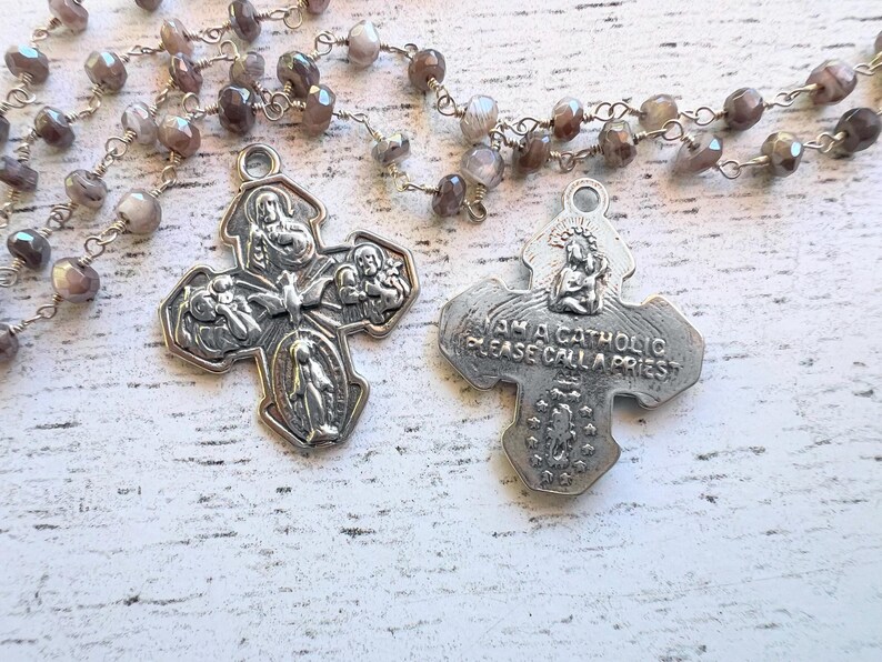 1pc Scapular Medal 4 Way Cross Pendant Sterling Silver Vintage ...