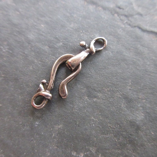 5pc Small Hook & Eye Clasp Pure Bronze Artisan Style Clasp - Etsy