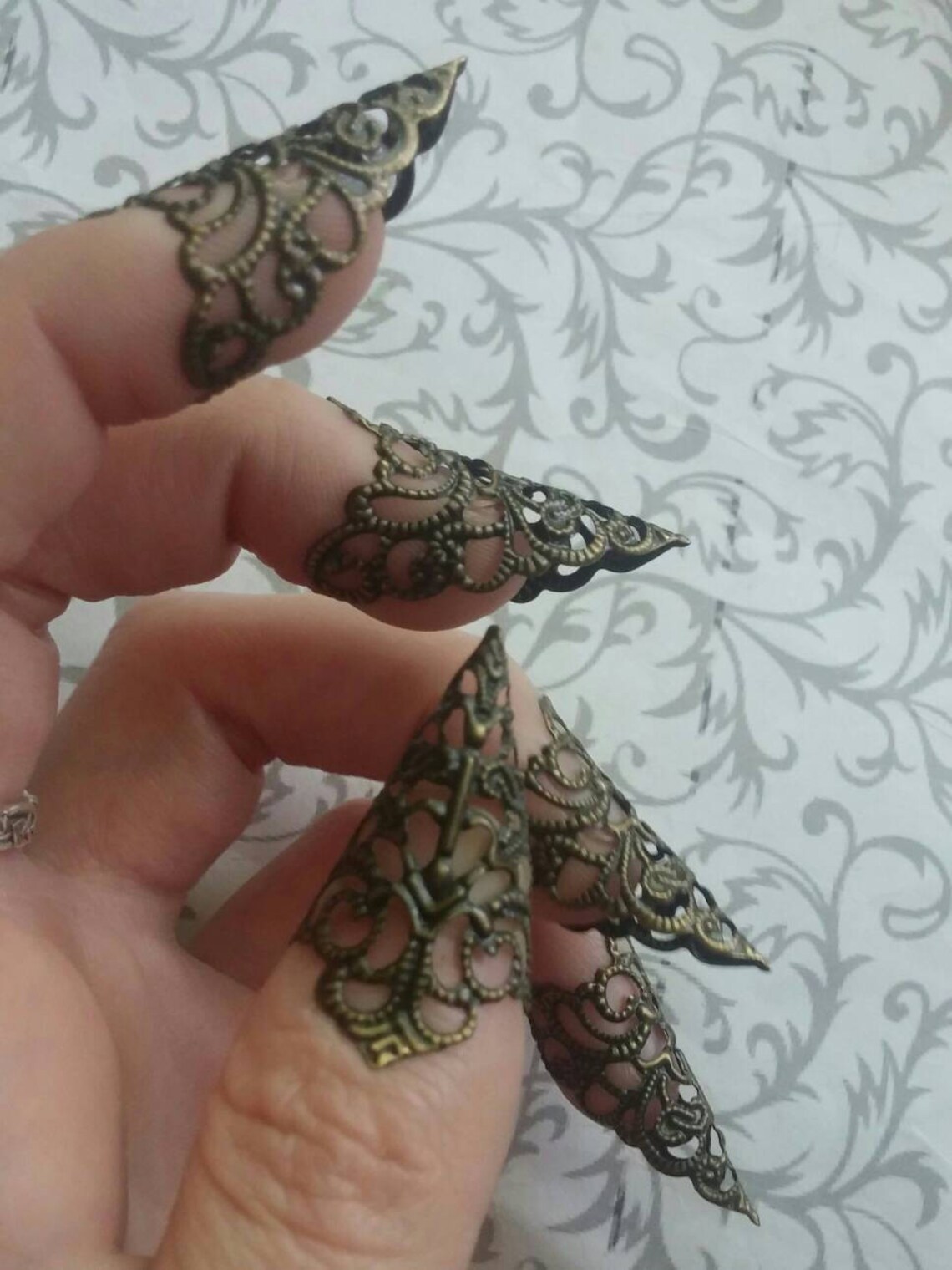 Bronze or Copper Witch Claws // Set of 5 // Nail Armor - Etsy