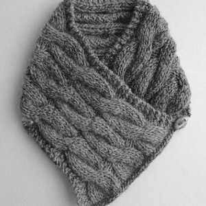 KNITTING PATTERN Neckwarmer Scarf With Wooden Toggles PDF Digital ...