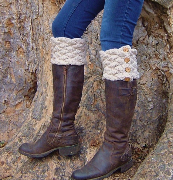 Knitting PATTERN Bootcuffs Boot Tops With Basketweave Cable - Etsy