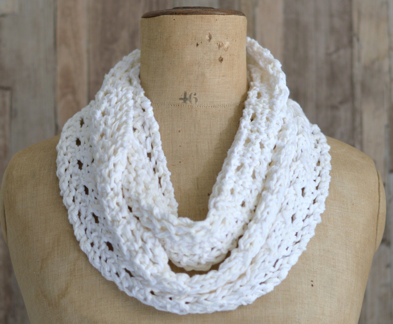 KNITTING PATTERN Simple Lace Scarf Easy Knit Infinity Scarf - Etsy