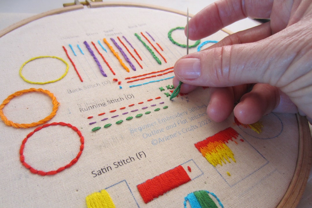 Tutorial Beginner Embroidery Instructions Samplers 1 and 2 - Etsy