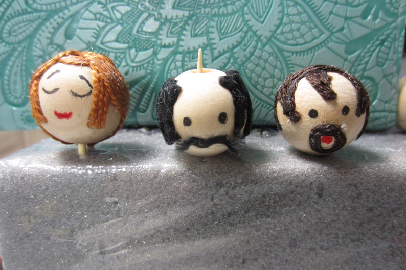 Kit-finished ITEM- Heads With Hair for Mmmcrafts Twelve Days Ornaments ...