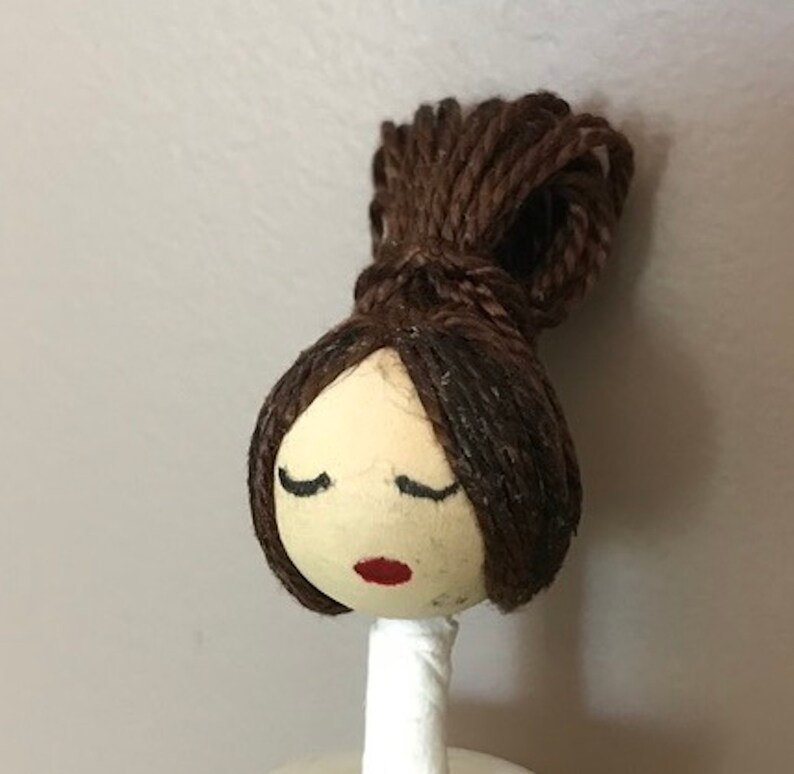 Kit-FINISHED ITEM- Heads with hair for MmmCrafts Twelve Days Ornaments ...