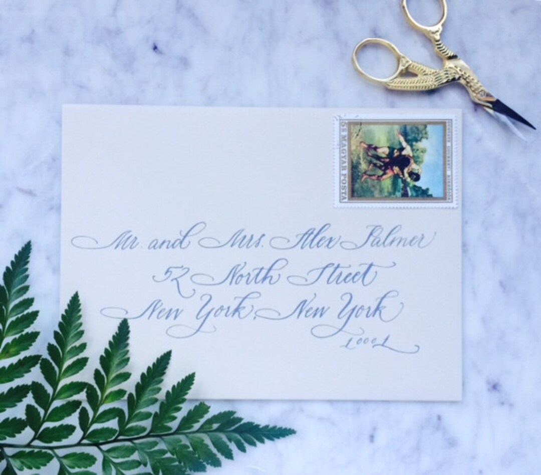 Scripted Calligraphy on Wedding Invitation Envelope by Calligrapher - Etsy