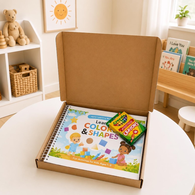Toddler Colors Shapes Workbook | Preschool Learning Binder, Fine Motor ...