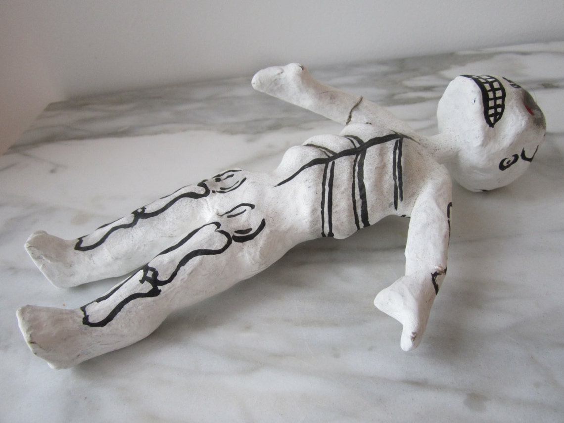 Papier-mache Skeleton - Day of the Dead - Etsy