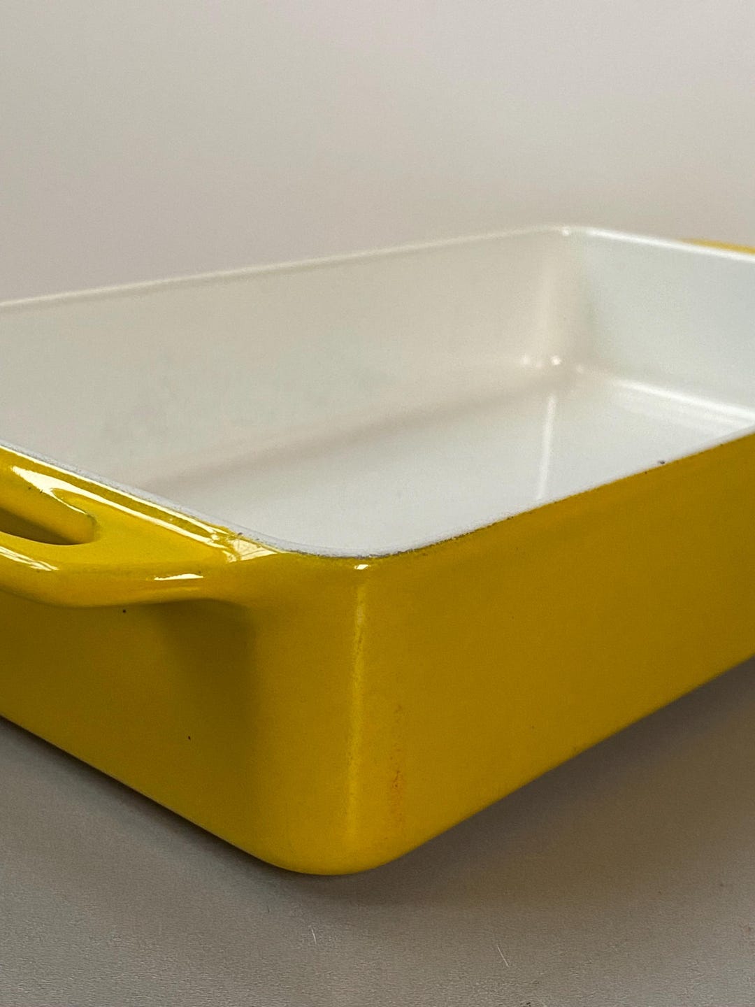 Yellow Iron and Enamel Bake Ware - Etsy