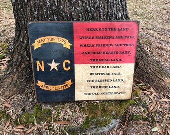 North Carolina State Bird Flower and Motto Cross Stitch