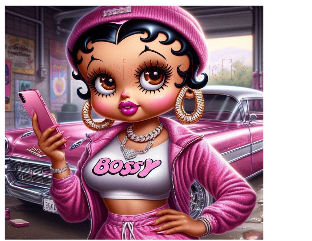 Betty in Pink , Png , 300 Dpi for Sublimation , Waterslide or Printable ...