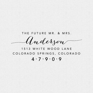 Future Mr. and Mrs.return Address Stamp, Self Inking Stamp, Return ...