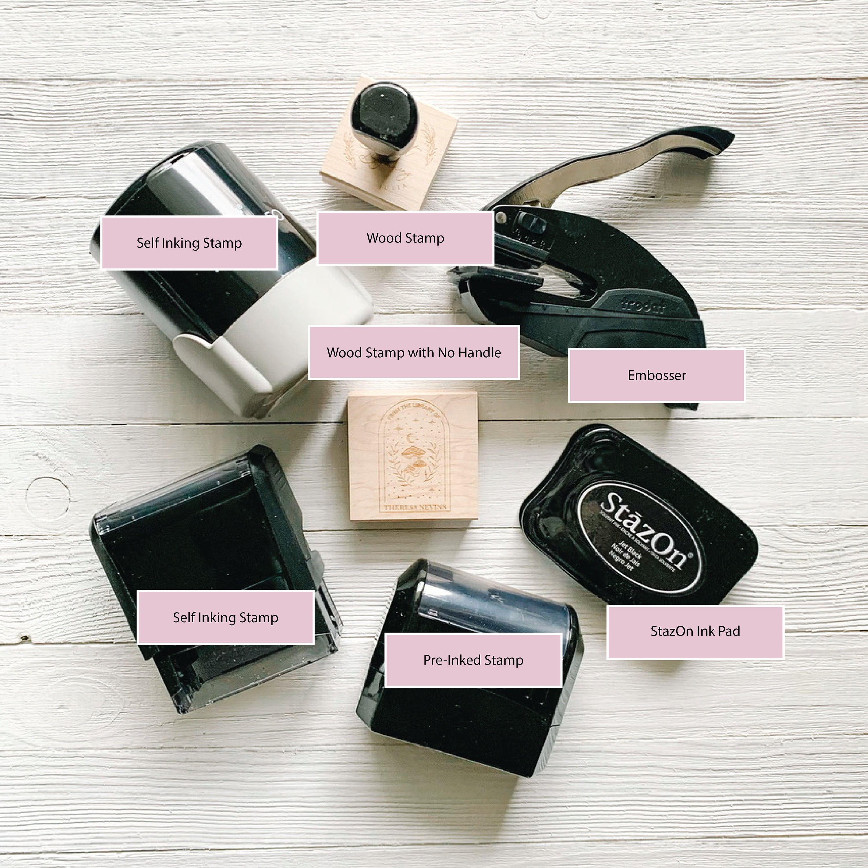 Custom Handmade by Stamp: Business Card Stamp, Wood or Self Inking - Etsy