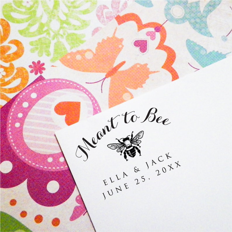 Custom Meant to Bee Stamp Self Inking Stamp Wood Stamp - Etsy